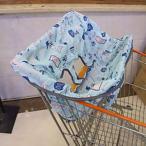 Baby Seat Cover for Shopping Cart, Complete Coverage, and Hygienic, Foldable and Portable with Seat Belt, Unisex, Multipurpose Chair Cover for Convenient Toy Storage