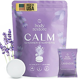 Body Restore Shower Steamers Aromatherapy (15 Pack x 2) - Gifts for Mom, Gifts for Women & Men, Shower Bath Bombs, Lavender, Tea Tree Essential Oils, Stress Relief