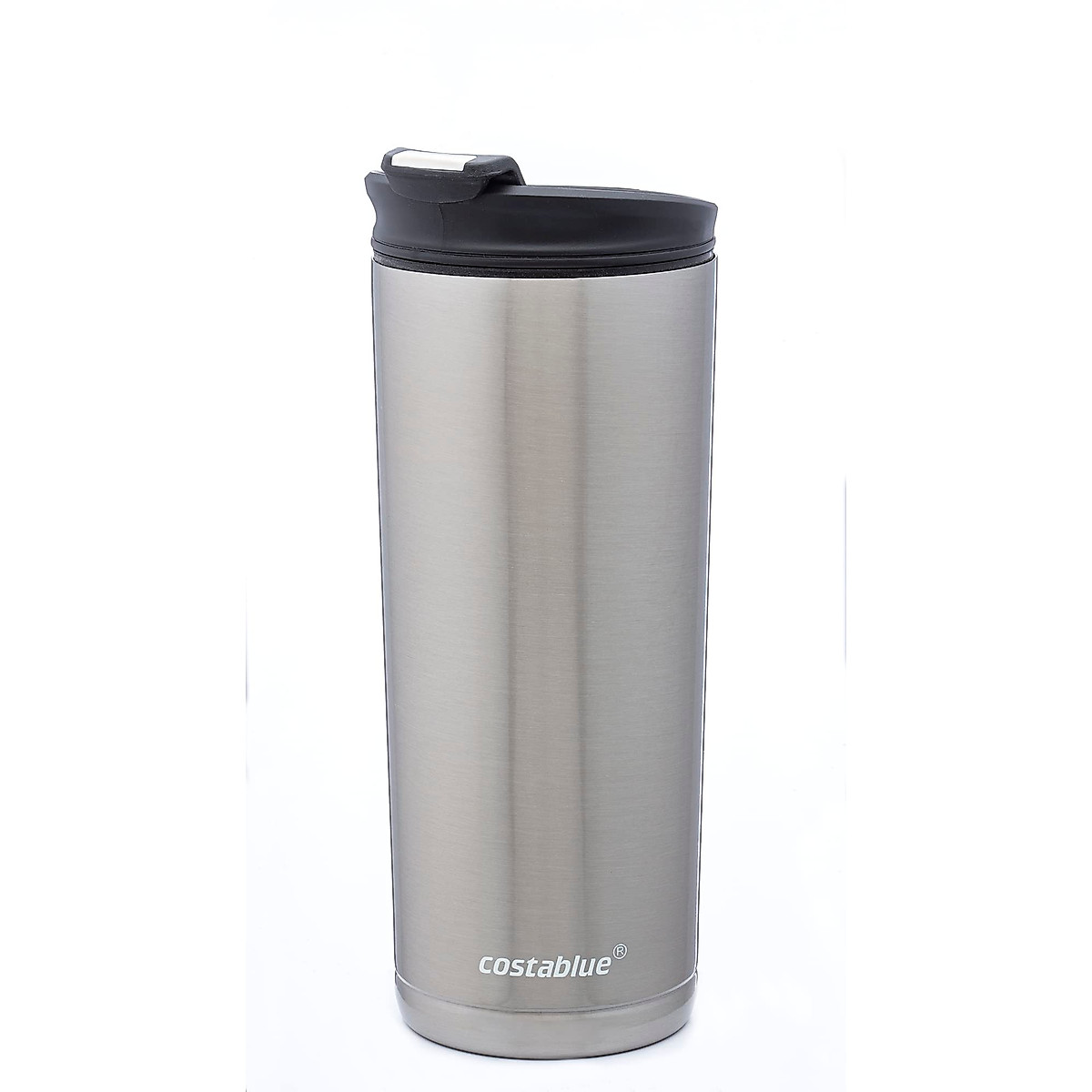 costablue Travel Coffee Mug 16 Oz. Stainless Steel, Leak Proof Dishwasher Safe Lid, Double Wall Coffee Cup, Reusable Insulated Tumbler for Hot & Cold Beverages Eco friendly