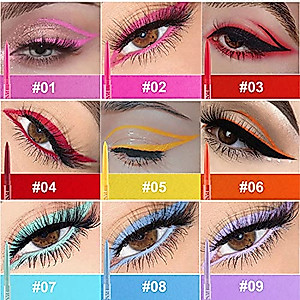 LemonSac 20 Colors Eyeliner Pen Set, Eye Shadow Pencil, Pearl Eyeliner Kit Metallic Eyeliner Pencil Glitter Eyeliner for Women Eye&Lip Liner Professional Waterproof Retractable Eyeliner(20PCS)