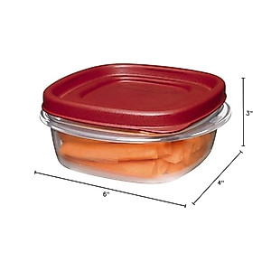 Utensilux Rubbermaid Food Storage Containers, 1.25 Cup Food Storage Containers, 9 Peice Set, Easy Find Lids, 4 Containers, 4 Lids Chalk Pen And Chalk Labels