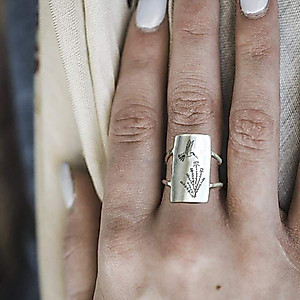 SIMONLY Hummingbird Ring S925 Sterling Silver Animal Ring Jewelry Gift for Bird Lover (Style B, 10)