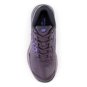 New Balance Women's 696 V5 Hard Court Tennis Shoe, Interstellar/Purple, 8.5