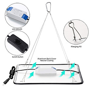SERWING Grow Light for Indoor Plants 200W LED Plant Growing Lamp for Indoor Cultivation, Greenhouse, Grow Tent, Hydroponics (Full Spectrum)