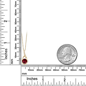 Gem Stone King 925 Sterling Silver 6MM Round Gemstone Birthstone and White Diamond Necklace | Infinity Pendant Necklace for Women | With 18 Inch Chain