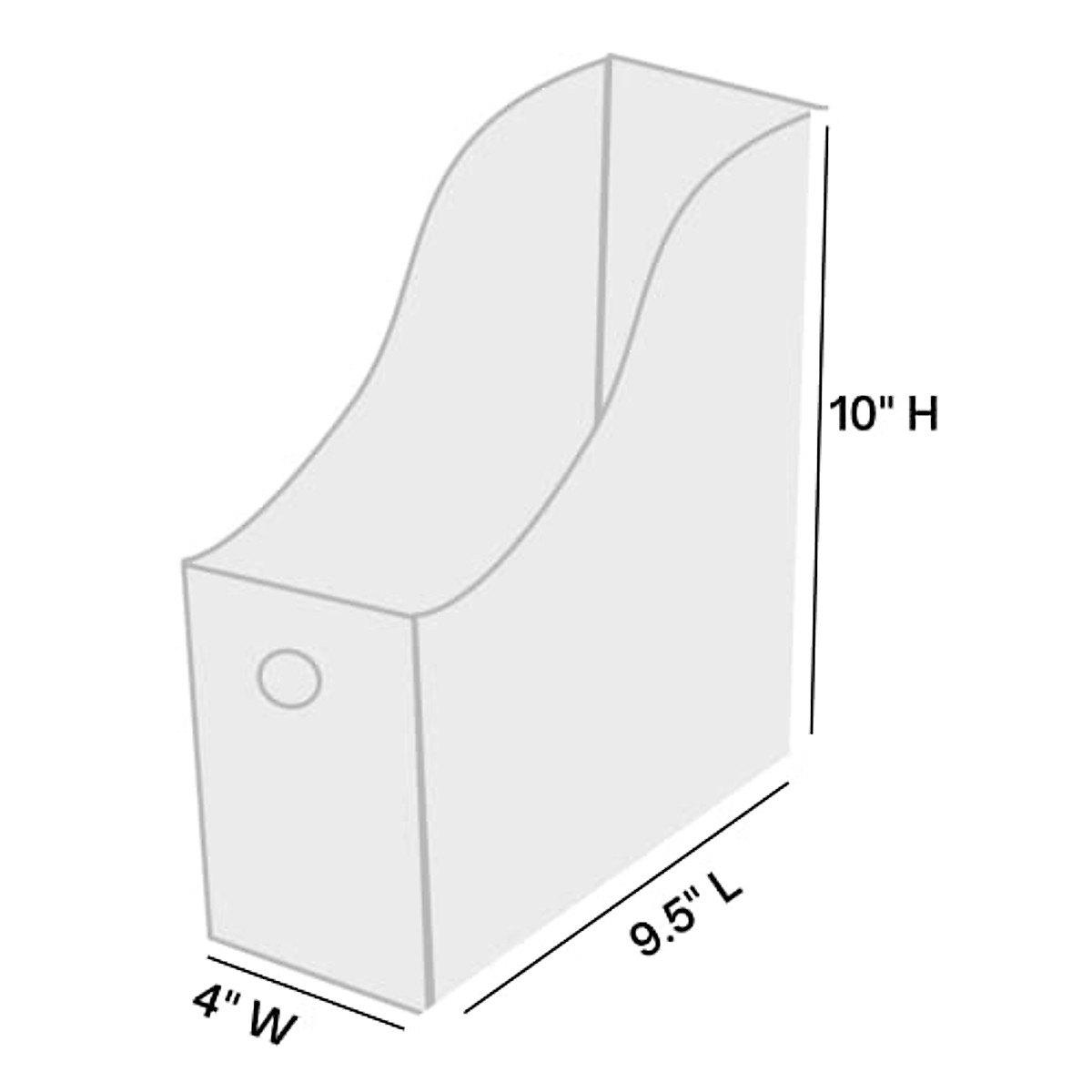 Evelots Set of 6 Magazine File Holder-Organizer-Full 4 Inch Wide-Floral-With Label