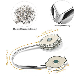 4 Packs Curtain Magnetic Buckle Spring Window Decoration Curtain Tie Rope for Home Office Decoration (White)