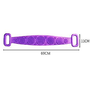 INGVY Dry Brushing Body Brush Body Sponge Silicone Brush Bath Towel Bath Gel Bath Cleansing Brush Massage Bath Exfoliating Cleansing Brush Bathroom Utensils (Color : Purple)