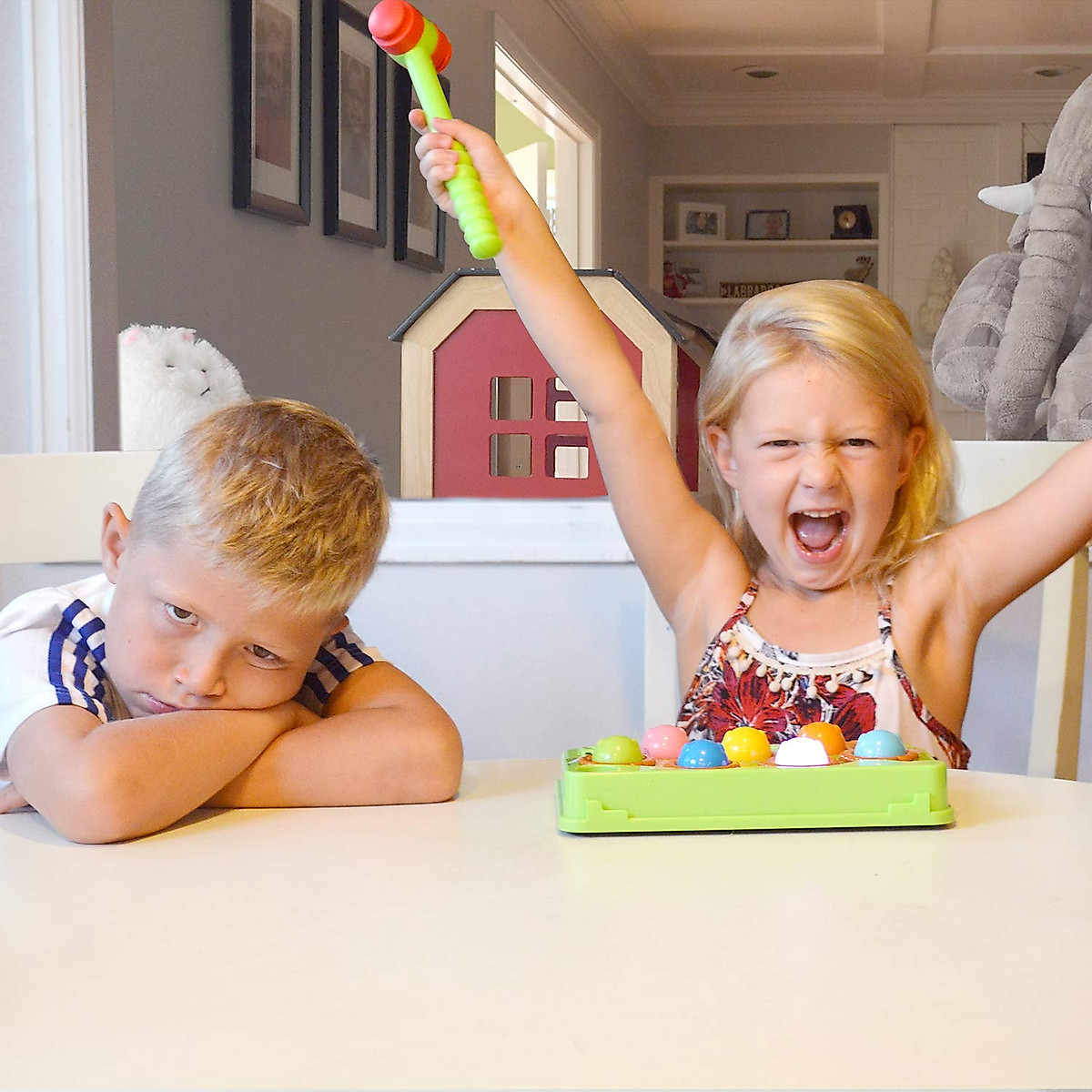 Catchstar Whack-a-mole Game Fast Reflexes Whack A Mole Game Counting Score Wack-a-mole Language Learning Musical Wack A Mole With Soft Hammer Educational Toy For Kids Toddlers Children Boys