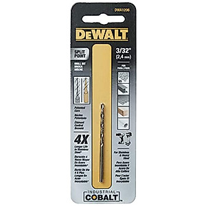 DEWALT DWA1206 3/32" Pilot Point Industrial Cobalt Alloy Steel Drill Bit