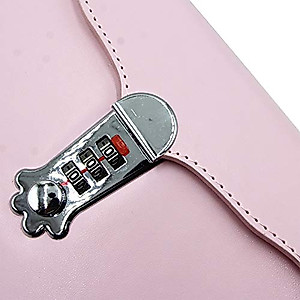 A5 PU Leather Cover Notebook with Combination Lock Diary Journal Travel Solid Color Digital Password Writing Book Notepad, 240 Pages,Lined Paper