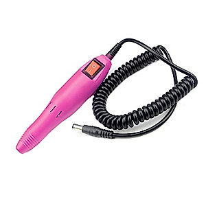 LILYS PET 20,000 RPM Light Type Professional Electric Nail Art Salon Drill Glazing Fast Machine,Electric Nail Art File Drill with 1 Pack of Sanding Bands (Pink)
