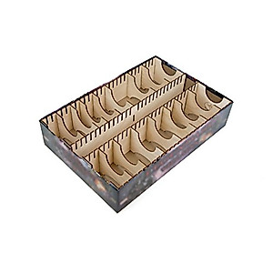 The Broken Token Board Game Organizer - Legendary Villains Compatible Wood Storage Box with Multiple Dividers