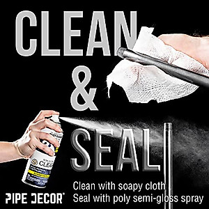 PIPE DECOR Black Steel Freestanding Tee-Style Clothing Rack Kit, DIY Industrial Pipe Coat Rack