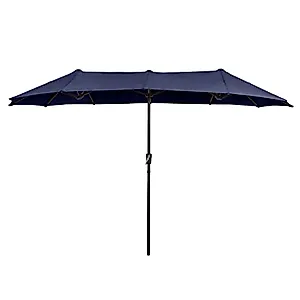 Sophia & William 13ft Double-sided Patio Umbrella, Large Twin Umbrella, Outdoor Umbrella, Navy
