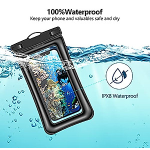 v-Golvin Floating Universal Waterproof Phone Pouch, IPX8 Cellphone Dry Bag Waterproof Case for iPhone 13 12 11 Pro Max SE 2020 XS Max XR X 8 7 6s Plus S10 S9 S20 S21 Note 20/10 Up to 7 inches -2 Pack