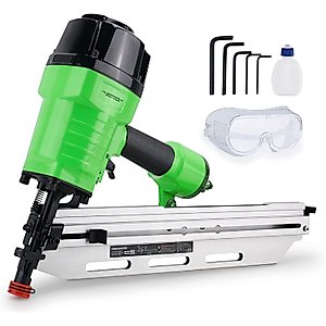 DOTOOL Framing Nail Gun 21 Degree 2-Inch to 3-1/2-Inch with Tool-Less Depth Adjustment Pneumatic Framing Nailer Air Nail Gun for Wall Sheathing, Siding Mount