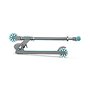 Jetson Scooters - Leo Kick Scooter (Blue) - Collapsible Portable Kids Push Scooter - Lightweight Folding Design with High Visibility RGB Light Up LEDs Wheels and Adjustable Height Handlebars