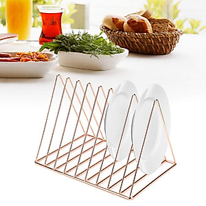 Pan Organizer,Plate Organizer for Cabinet,Cutting Board Organizer,Kitchen Organizer for Plates,Dishes Bowl Utensils Storage Rack Drainer Shelf