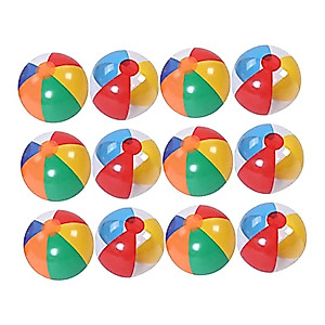 TOYANDONA 12PCS Beach Ball Prom Decorations Inflatable Kiddie Pool Outdoor Kids Toys Swimming Pool for Kids Toys for Kids Outside Toys Kids Playing Ball Kids Swimming Toy Water Park Ball PVC