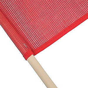 Mytee Products Red Safety Flags for Trucks with Dowel, DOT Compliant - 18 Inch x 18 Inch High Visibility Vinyl Mesh Warning Flags, 4 Pack