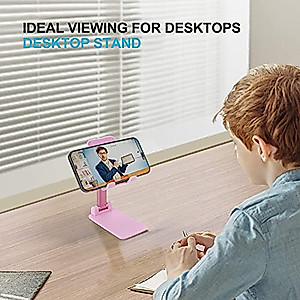 Summer Pattern with Camera Cell Phone Stand Foldable Adjustable Cellphone Holder Desktop Dock Compatible with iPhone Switch Tablets (4-13")