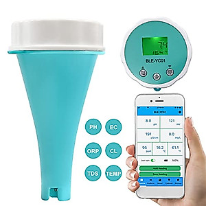 Mumusuki Digital Water Tester, Water Testing Meter 6 in 1 PH EC TDS ORP Temp Water Tester Pen Easy to Use Water Quality Tester for Swimming Pool