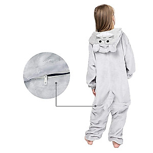 Canday Sleepwear Hoodie One Piece Unicorn Cartoon Unisex Kids Animals Jumpsuits Cosplay Pajamas