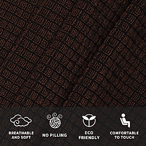 JIVINER Super Stretch Recliner Chair Covers 4 Pieces Sofa Slipcover for Reclining Chair Spandex Soft Recliner Slipcover with Pockets Recliner Furniture Protector (Recliner, Chocolate)