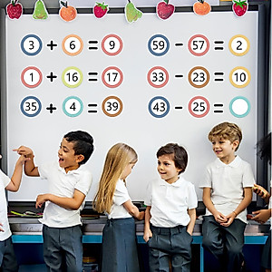 60 PCS Classroom Number Cutouts Bulletin Board Decor, Boho Educational Accent Cards with Number 0-59 and Blank Writable Cutout School Home Wall Decor for Teacher Students