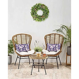 Throw Pillow Covers Camouflage Camo Purple Decorative Pillow Covers 12x20 Inch Set of 4 Abstract Farmhouse Style Linen Pillow Case Cushion Cases for Couch Sofa Bedroom Living Room Home Decor