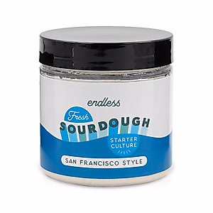 ENDLESS Fresh Live Sourdough Starter | San Francisco Style Heirloom Culture for Artisan Bread Baking | DIY Tasty Prebiotic Rich Low Carb Bread | No Wait Live Sourdough Starter Culture