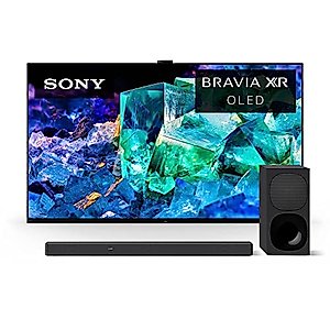 Sony 55 Inch 4K Ultra HD TV A95K Series: BRAVIA XR OLED Smart Google TV, Dolby Vision HDR, Exclusive Features for PS 5 XR55A95K- 2022 Model w/HT-G700: 3.1CH Dolby Atmos/:X Soundbar Bluetooth Tech