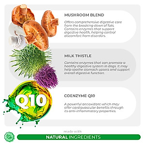 Mushroom Complex for Dogs - 90 Soft Chews - Turkey Tail Mushroom for Dogs - Immune Support, Joint Support, Digestive Support and Liver Support with Milk Thistle - Dog Mushroom Supplement.