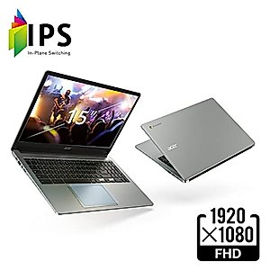 Acer Chromebook 315 Laptop | Intel Celeron N4500 | 15.6" Full HD IPS Display | Intel UHD Graphics | 4GB LPDDR4X | 64GB eMMC | Intel Wi-Fi 6 | DTS Audio | USB Type-C | Chrome OS | CB315-4H-C8XU