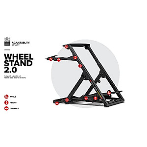 Next Level Racing Wheel Stand 2.0. Steering wheel stand for Thrustmaster, Fanatec, moza Racing on PC and video game consoles. Upgradeable to full cockpit with GTSeat add-on (not included)