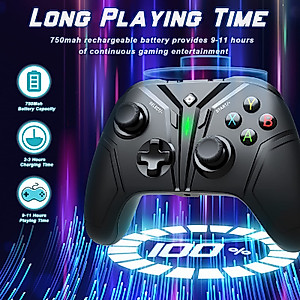 Gamrombo Wireless Pro Controller for Switch/PC/PS3/Android TV, PC Game Controller with Dual Vibration/Gyro Axis, Multi-Platform &Multi-Connections