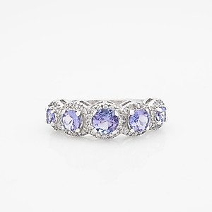 Stauer - Women's Five Stone Tanzanite Ring, Whole Sizes 10