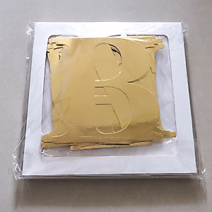 Baby Shower Decoration 11.8inch Balloon Box, DIY 4pcs White Baby Boxes with 30 Letters, Centerpieces Party Favors for Baby Girl Boy Birthday Gender Reveal Backdrop (White Box With Golden Letters)