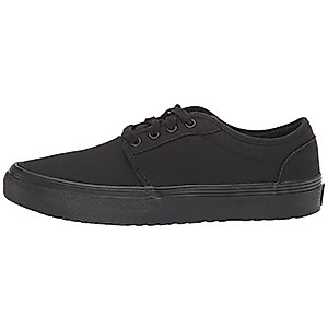 Shoes for Crews Merlin, Men's, Women's, Unisex Slip Resistant Food Service Work Sneakers, Canvas, Black, Men's Size 13/ Women's Size 14.5