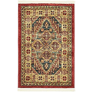 Unique Loom Sahand Collection Traditional Geometric Classic Navy Blue Area Rug (2' 2 x 3' 0)