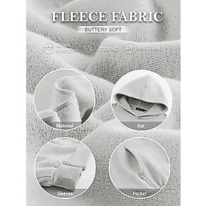 Trendy Queen Womens Oversized Hoodies Fleece Sweatshirts Long Sleeve Sweaters Pullover Fall Outfits Winter Clothes Grey L