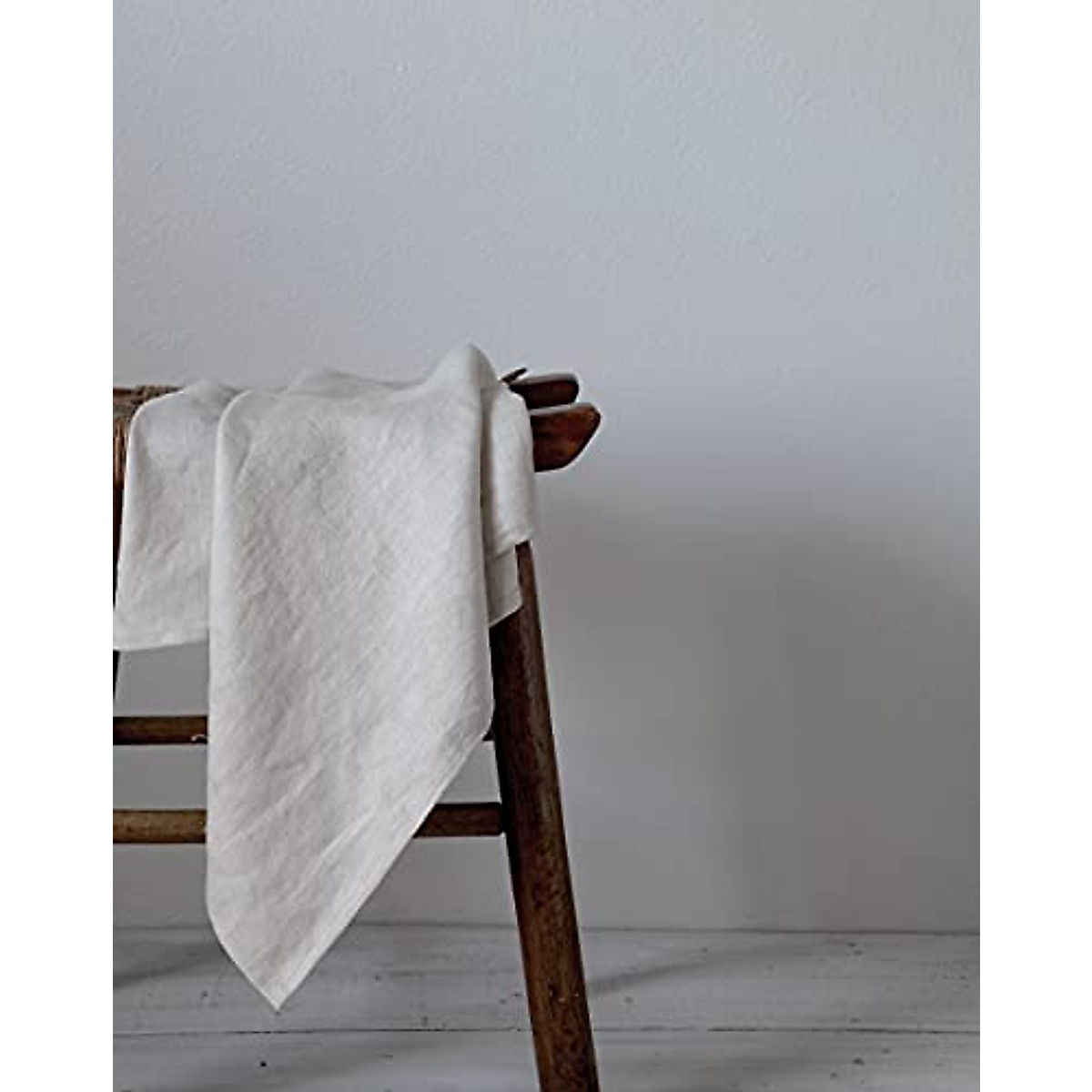 LK PureLife 100% Pure Flax Linen Kitchen Towels-20x27 Inch-Stonewashed Flax Linen-Extra Soft Quick Dry for Tea Towels Dish Towels Hand Towels-Set of 2-Natural