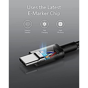 Anker 333 USB C to USB C Cable (6ft 100W, 2-Pack), USB 2.0 Type C Charging Cable Fast Charge for MacBook Pro 2020, iPad Pro 2020, iPad Air 4, Samsung Galaxy S21, Pixel, Switch, LG, and More (Black)