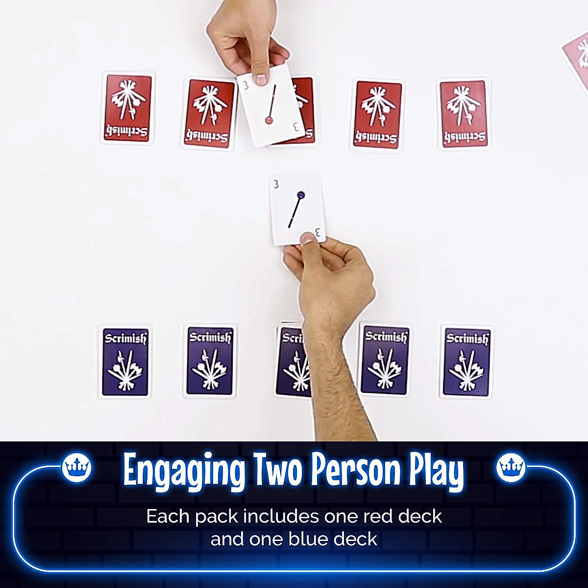 Nexci Scrimish Card Game - Strategy Games for Two Players Including Adults, Teens, Kids and Families That is Easy to Learn for Party or Travel