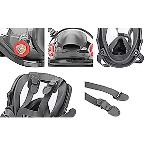 [Reusable Full Face Respirator] Paint Face Cover for Painting, Machine Polishing, Welding and Other Work Protection Gas mask Anti-Fog Large Field of View(15 in1 for 6800 Respirator)