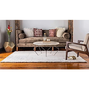 Unique Loom Solo Collection Area Rug - Calabasas (10' x 13' Rectangle, Ivory)