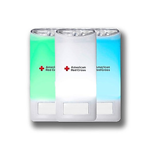 Eton - American Red Cross Blackout Buddy Color Motion Activated Emergency LED Flashlight, 3 Colors, Multipurpose, Blackout Alert & Nightlight, Commitment to Preparedness (Pack of 2)