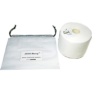 JINS-Hung Natural Disposable Facial Towel (2 Pack) - 100% Soft Terry Cloth Fabric Soft Face Towel - Makeup Remover Tissues - Professional Everyday Comfort Facial (80 Pcs/Pack)