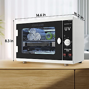 UV Sterilizer Cabinet. Dual Lamp Ultraviolet Disinfection Cabinet with Timer Setting, Suitable for Sterilization and Disinfection of Various Items